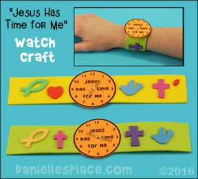 Jesus Has Time for Me Bible Crafts